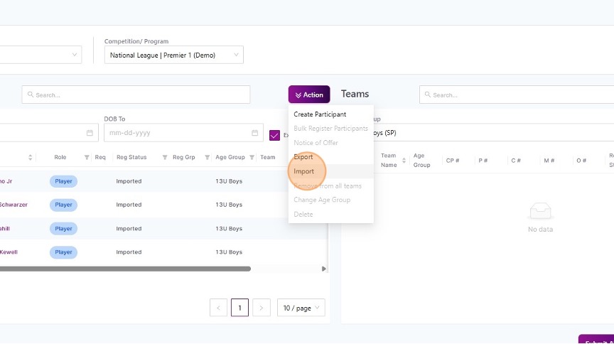 Direct Registration - Creating your team & adding players - The ...
